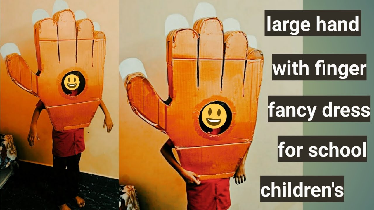 Large hand with finger fancy dress for children's/fancy dress/cordbord ...