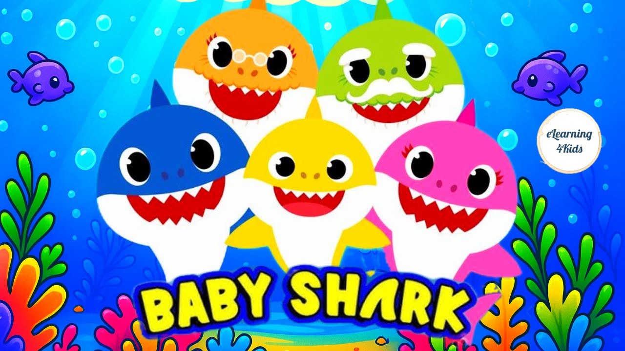 Five Little Baby shark do do do | Nursery Rhymes | Kids Songs | Fun ...