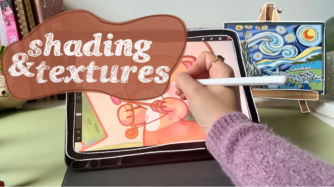 How I add shading and textures to my art ☁️ 💡 🎨 - YouTube