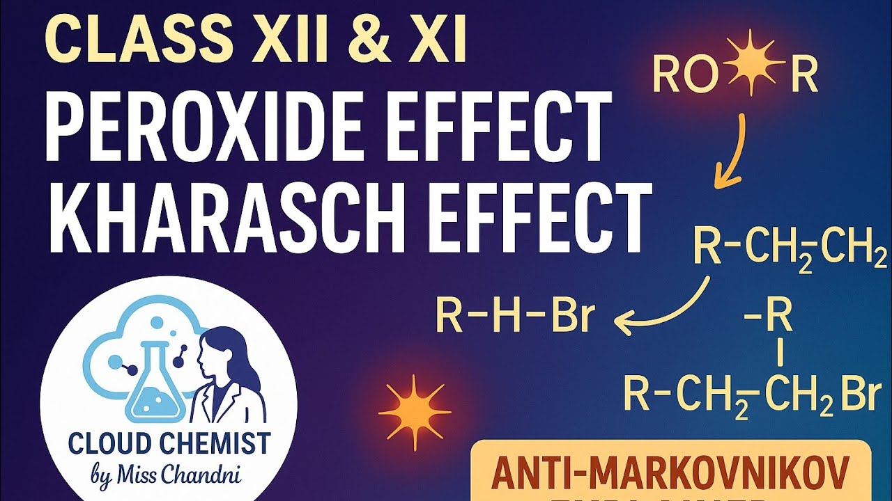 Peroxide effect/khraschs effect and Markownikoff rule - YouTube