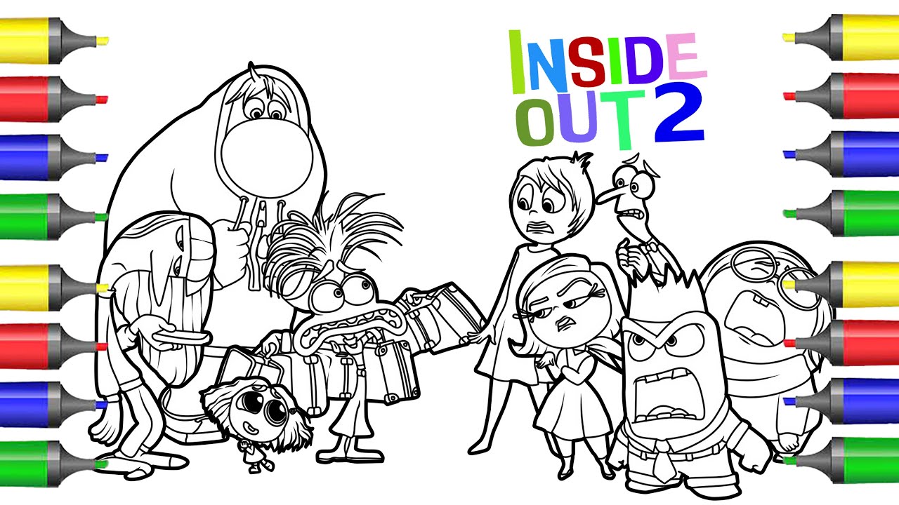 Inside Out 2 Coloring Pages / How to Color All the main Characters /NCS ...