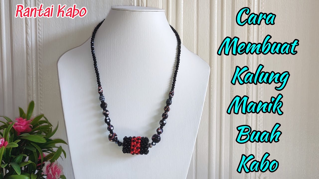 Tutorial necklace beads | cara membuat kalung manik dayak | cara buat ...