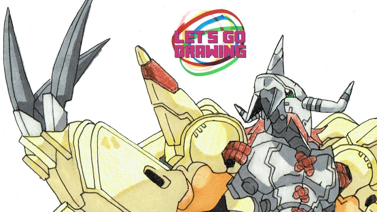 Draw a WarGreymon (Digimon Adventure tri) - YouTube