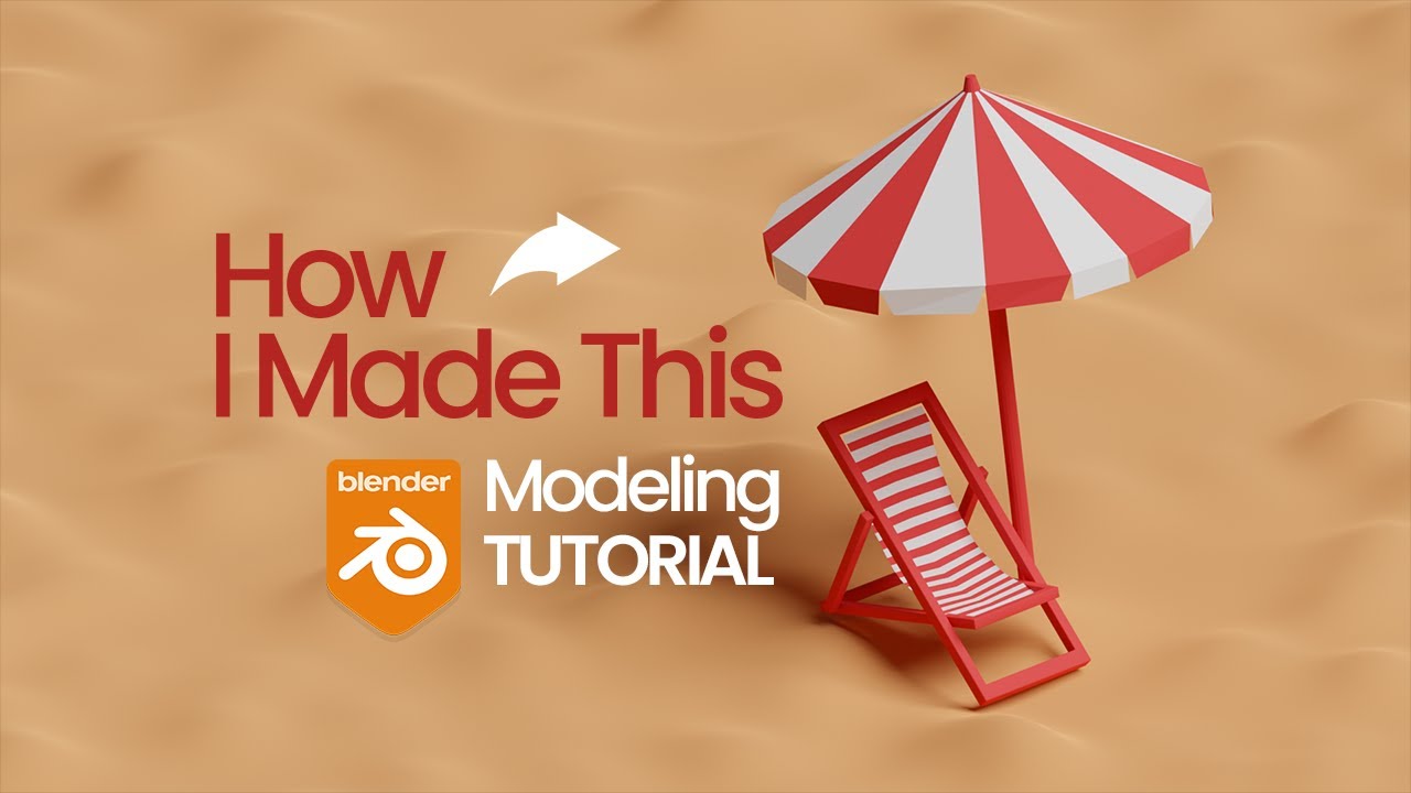 ⛱ Sea Beach Chair Modeling | Blender Modeling Tutorial | Modeling for ...
