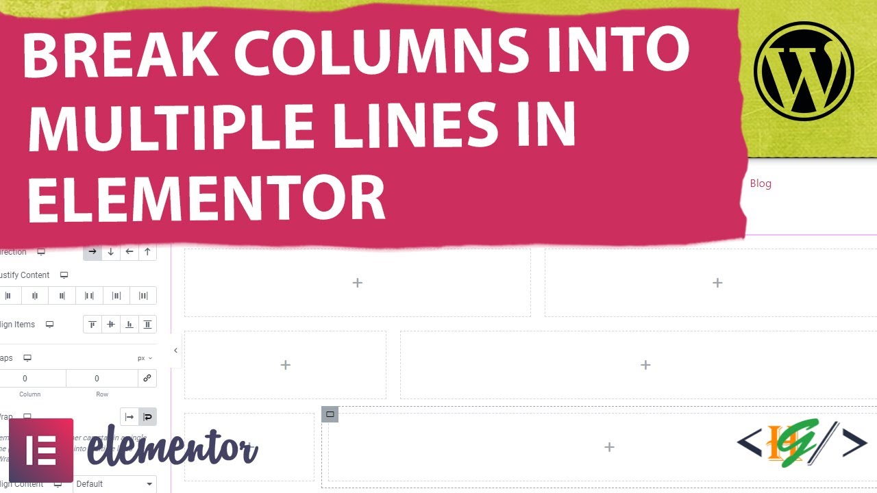 How To Break Containers Columns Into Multiple Lines In Container In Elementor Wordpress Wrap