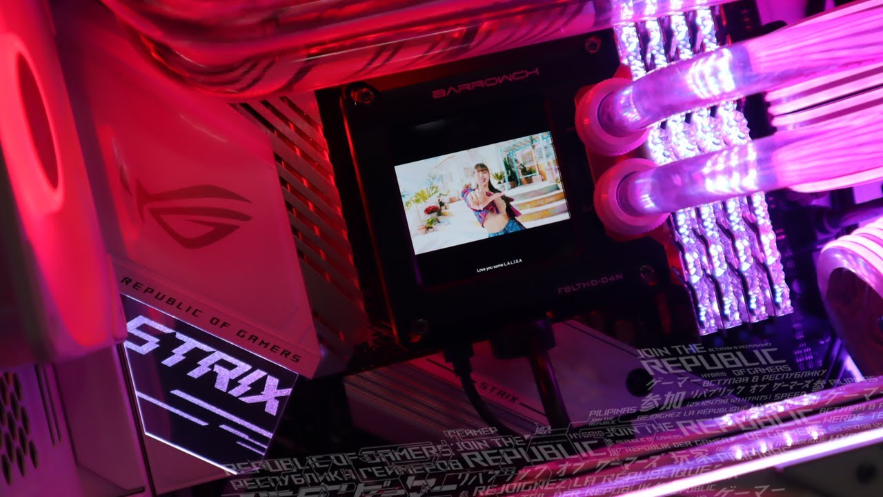 ASUS ROG Strix HELIOS White Edition custom liquid cooling - YouTube