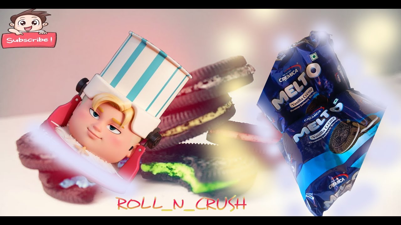 CRUSHING OREO LOOK ALIKE MOLETO USING ROLLER STONE #food #satisfying # ...