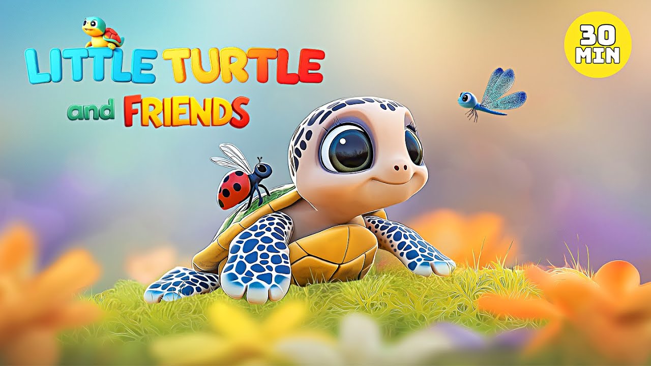 Little Turtle and Friends | 30 Minutes of Fun Nursery Rhymes for ...