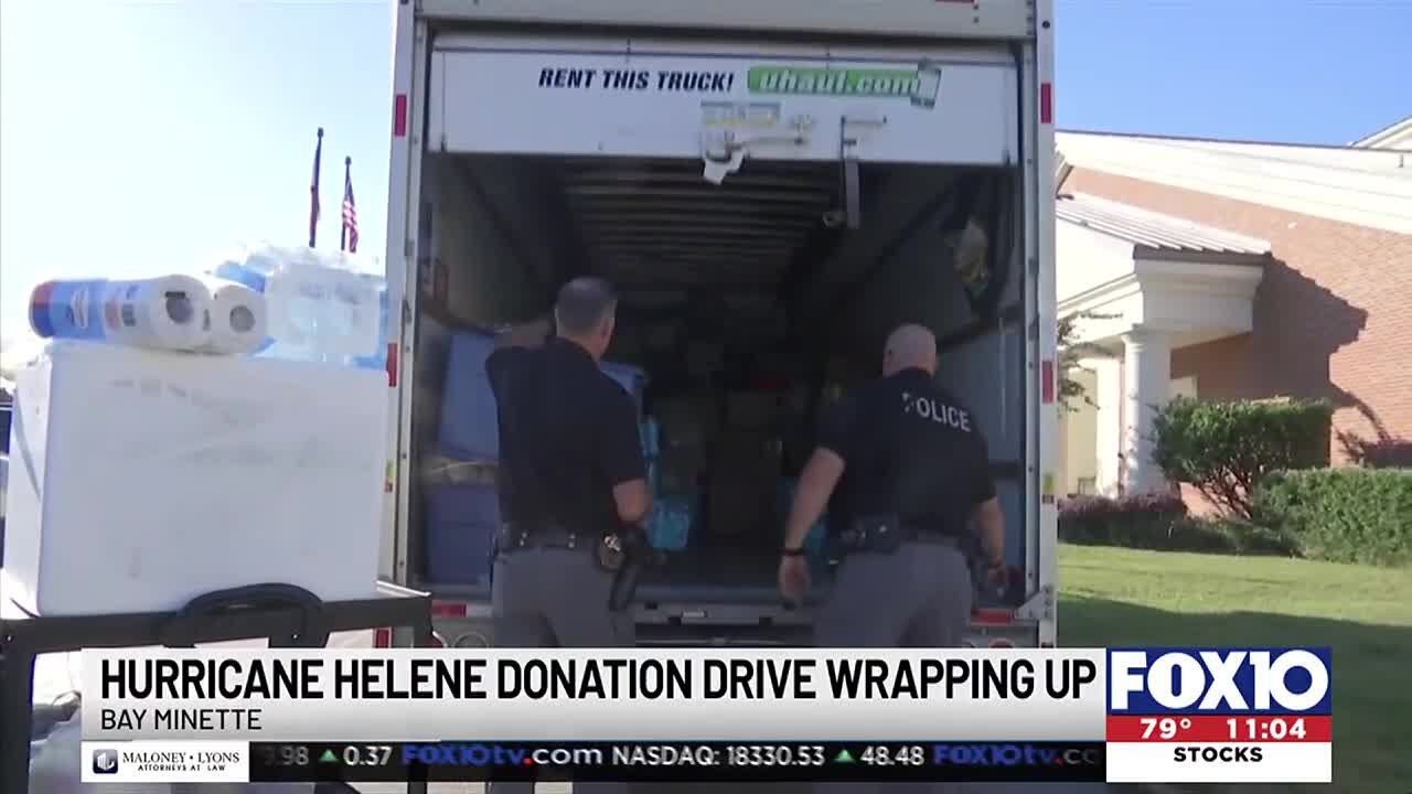 Hurricane Helene donation drive wrapping up in Bay Minette - YouTube