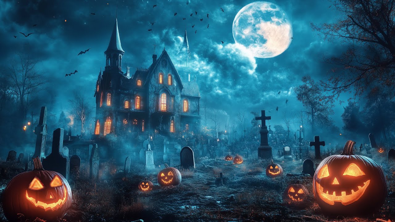 Autumn Haunted House Halloween Ambience with Relaxing Spooky Sounds ...