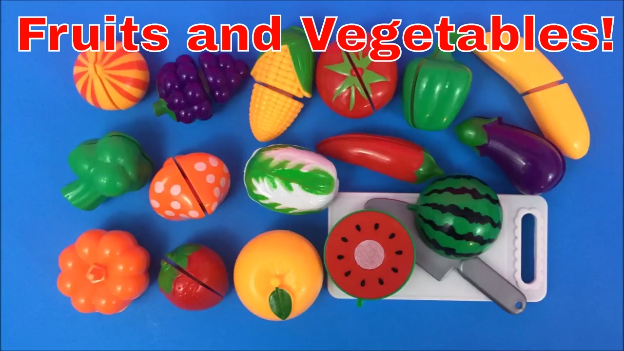 Learn Colors and Names of Fruits and Vegetables with this Toy Velcro ...