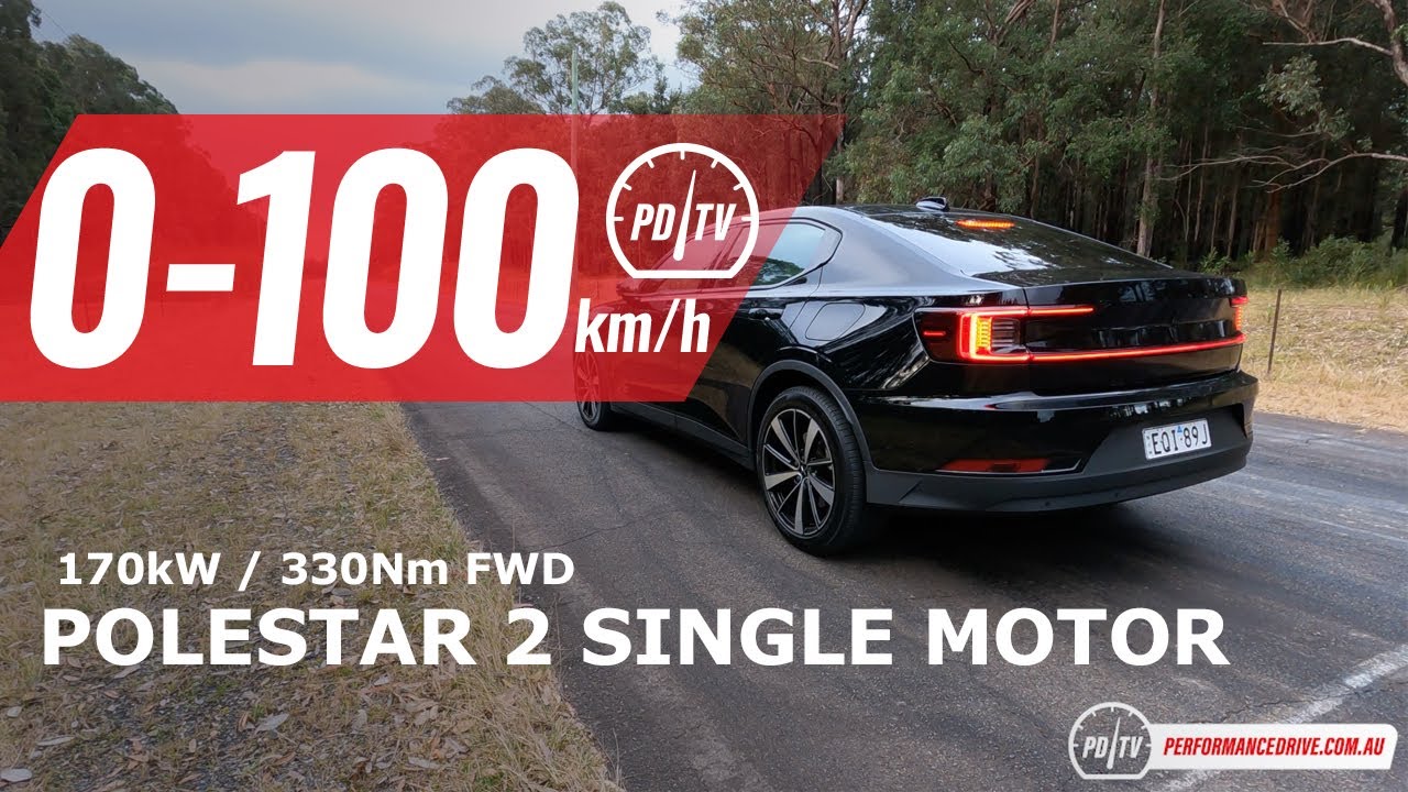 2022 Polestar 2 Long range Single motor (LRSM) 0-100km/h & motor sound ...