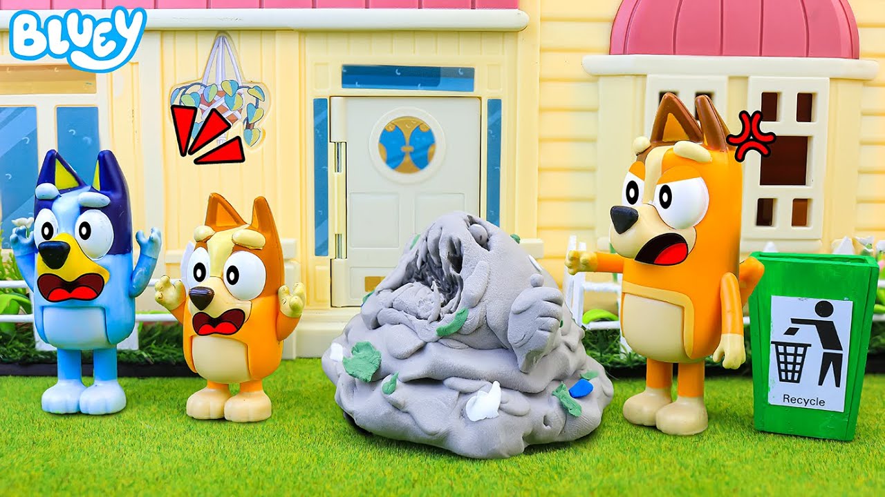 BLUEY and BINGO Garbage Monster in the House |Pretend Play With Bluey ...