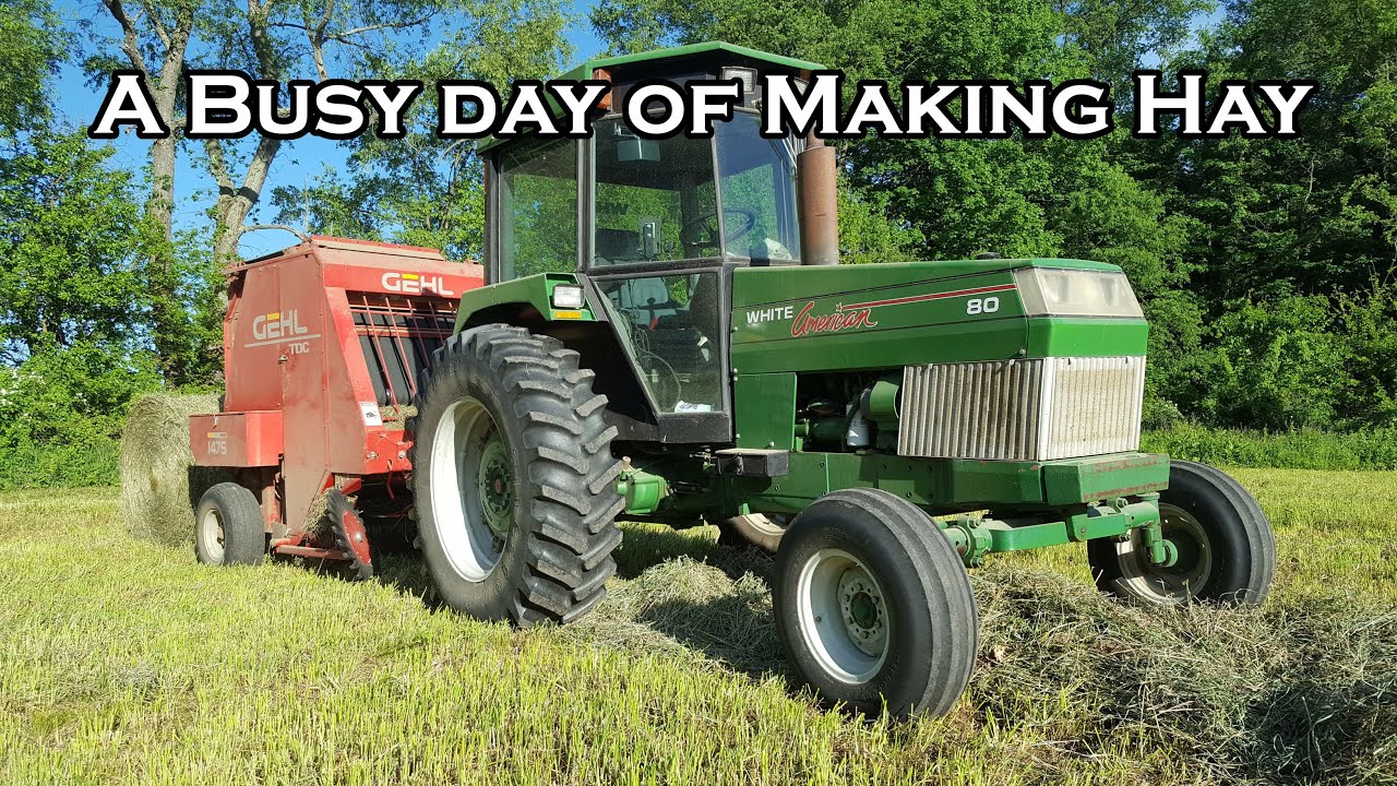 Oliver Tractors Making 1st Cutting Hay - YouTube
