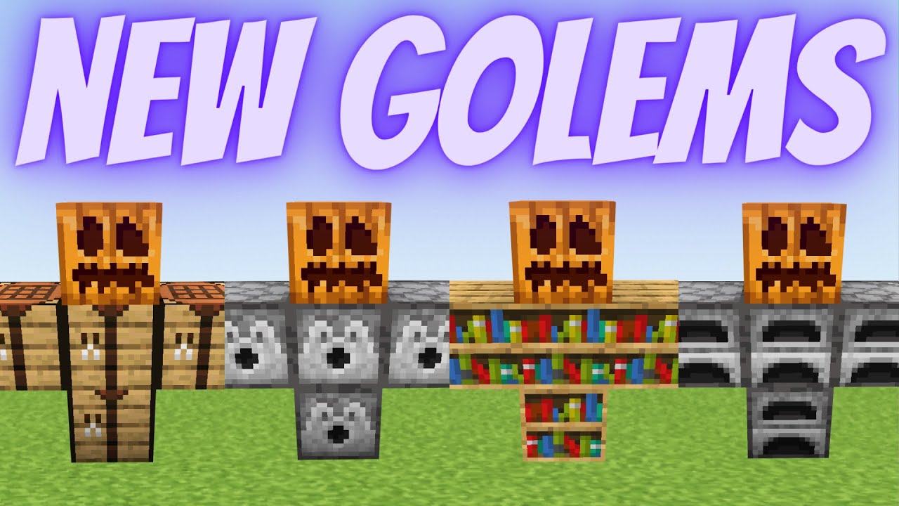 new golems in minecraft v2 - YouTube