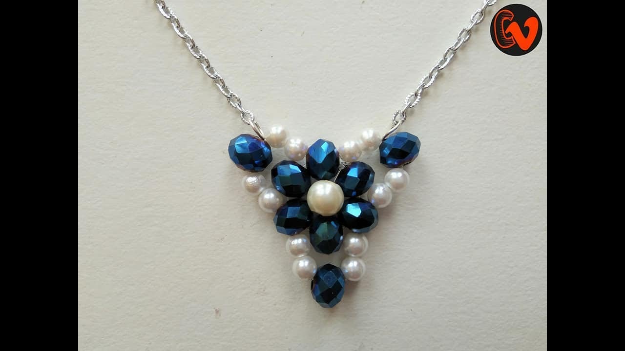 How to make a Beaded Necklace / Beaded Jewelry / Tutorial 4 - YouTube