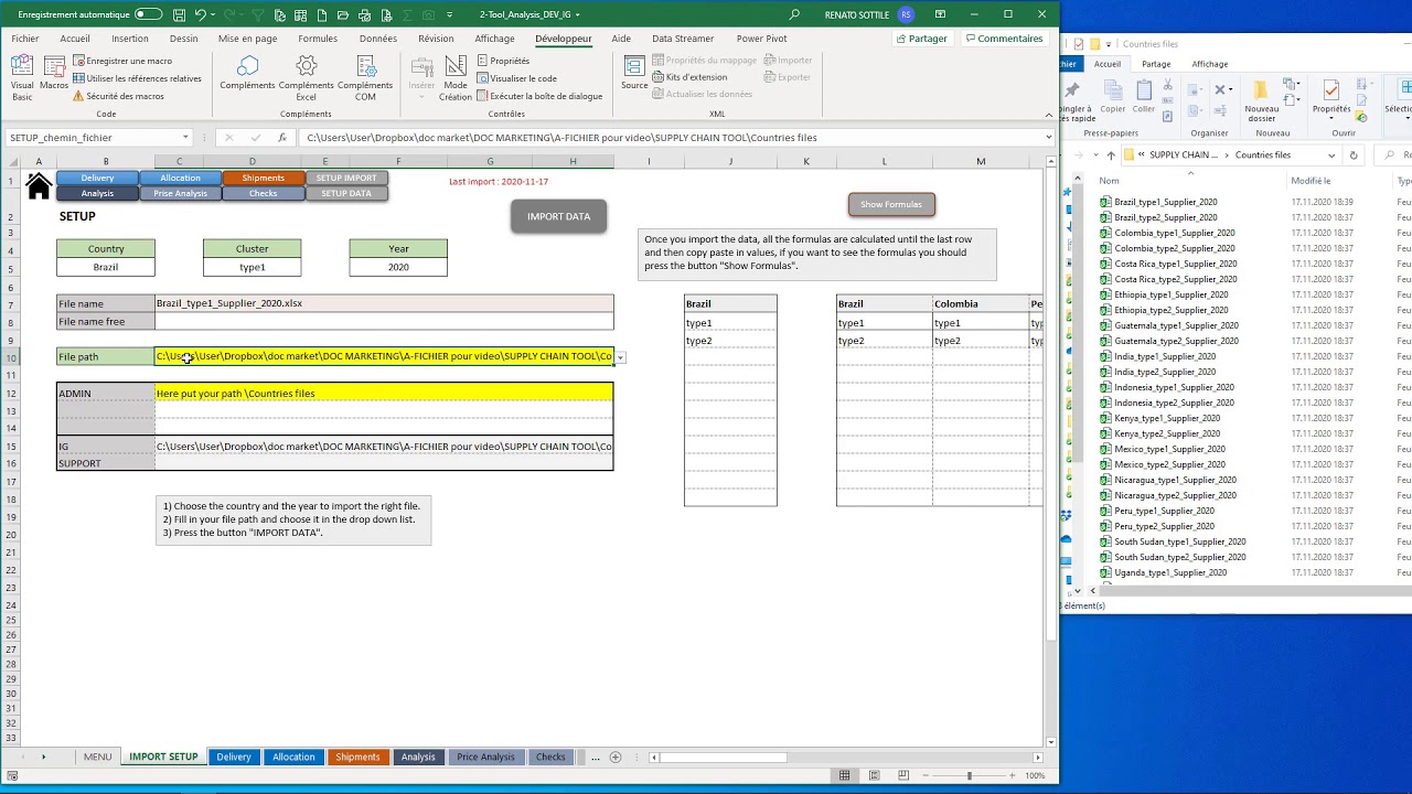 Supply chain Excel tool template - Tailor made by infogestion SA ...