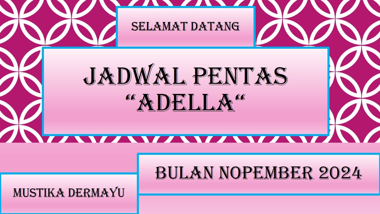 🔴 Adella - Bulan Nopember 2024 - Kumpulan Jadwal hari ini - LIVE ...