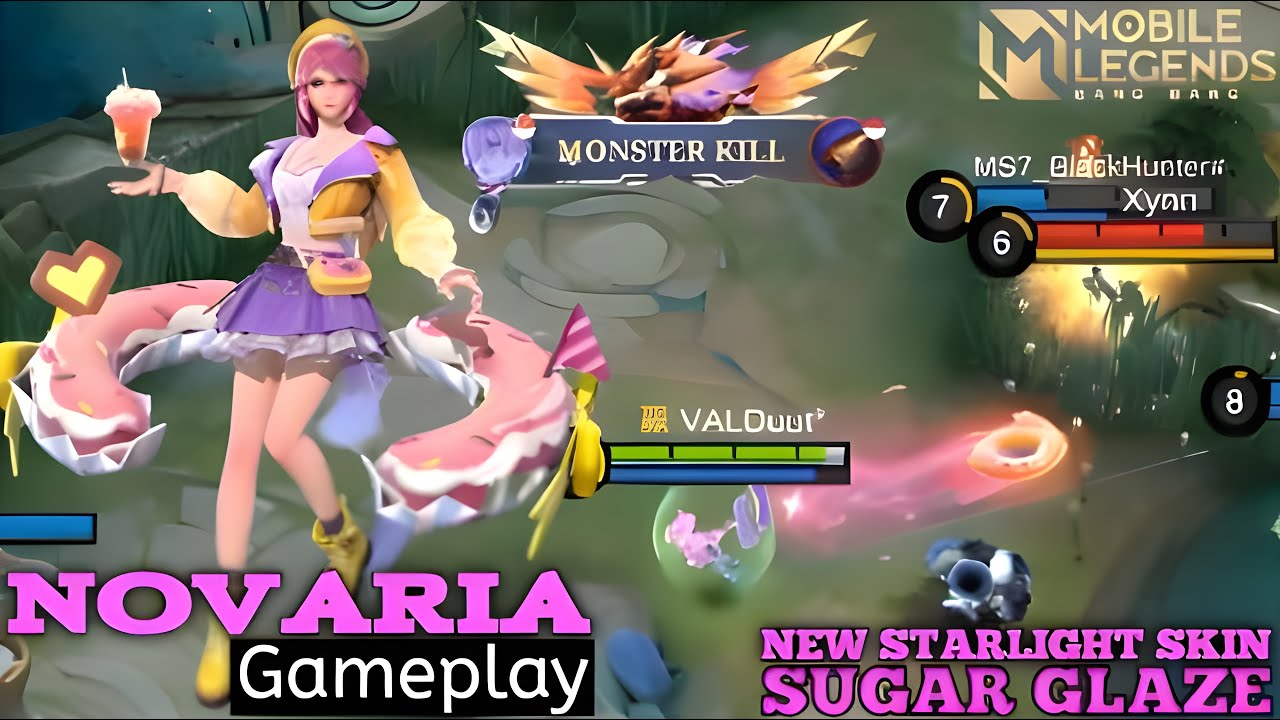 Makin Lebih OP Pake New Starlight Skin Novaria Sugar Glaze !! - MLBB ...