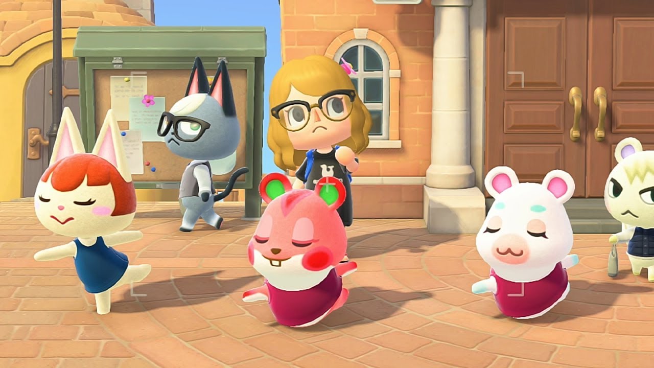 애플 예링 뽀야미의 요가 모임! [모여봐요 동물의숲] - YouTube