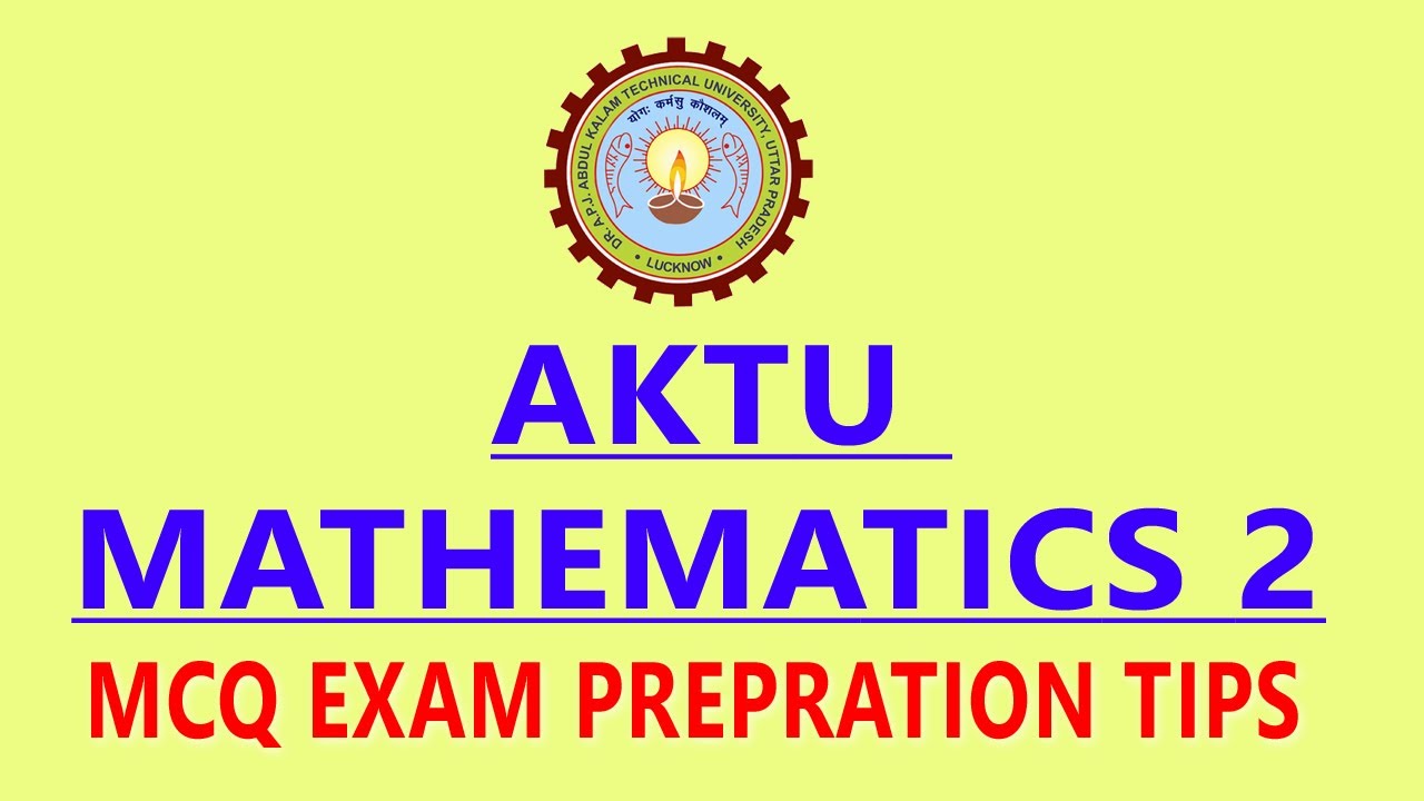 AKTU Mathematics 2 Online MCQ Exam Preparation Tips - YouTube
