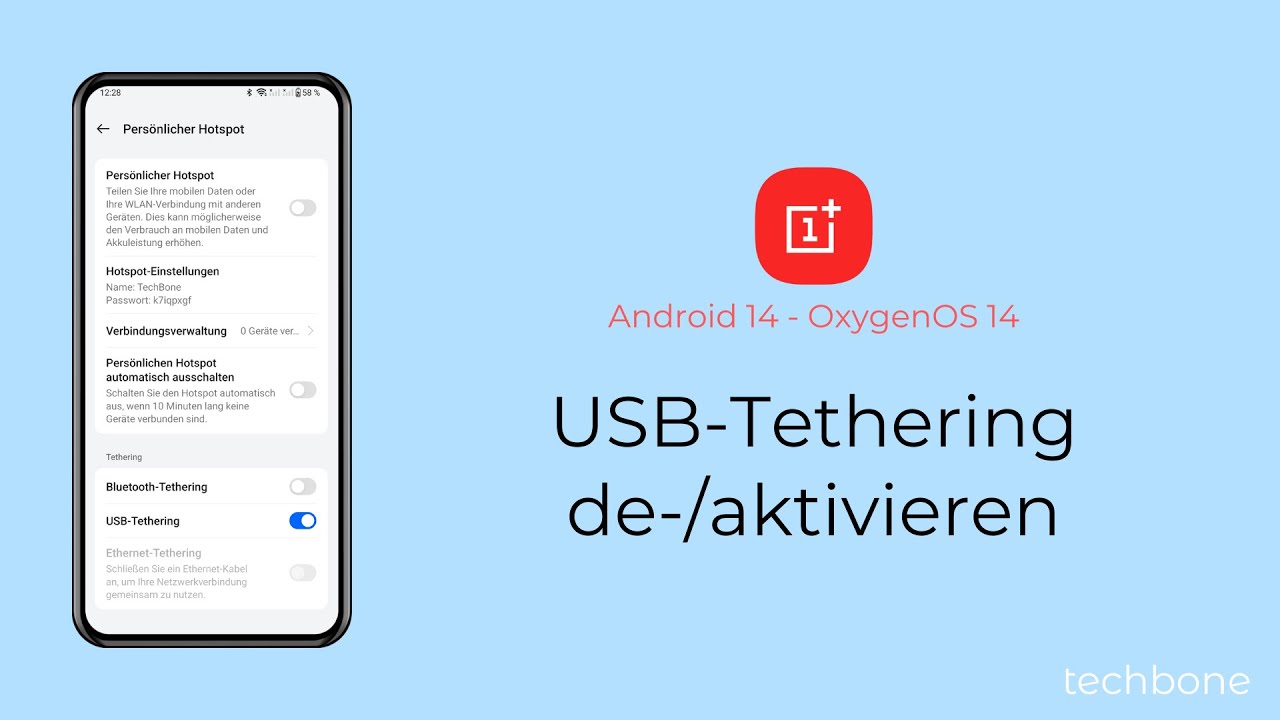 USB-Tethering aktivieren oder deaktivieren - OnePlus [Android 14 ...