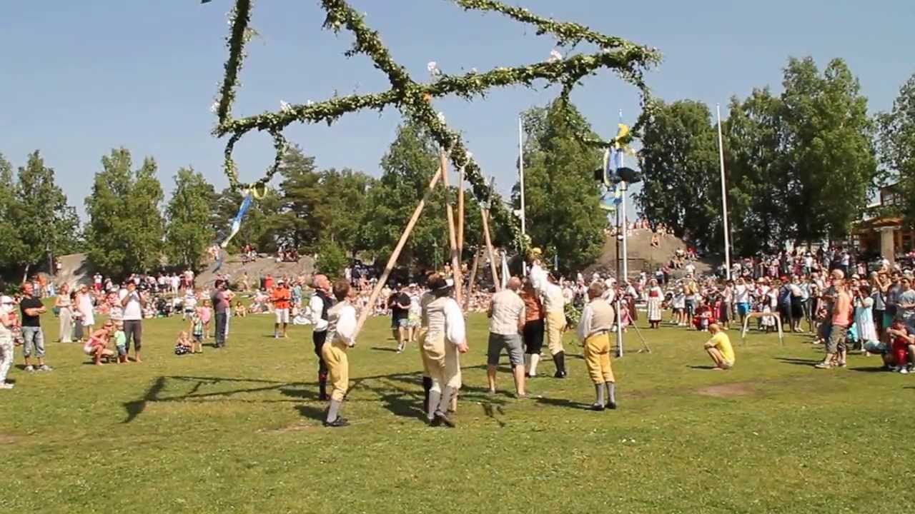 Swedish Maypole installation - YouTube