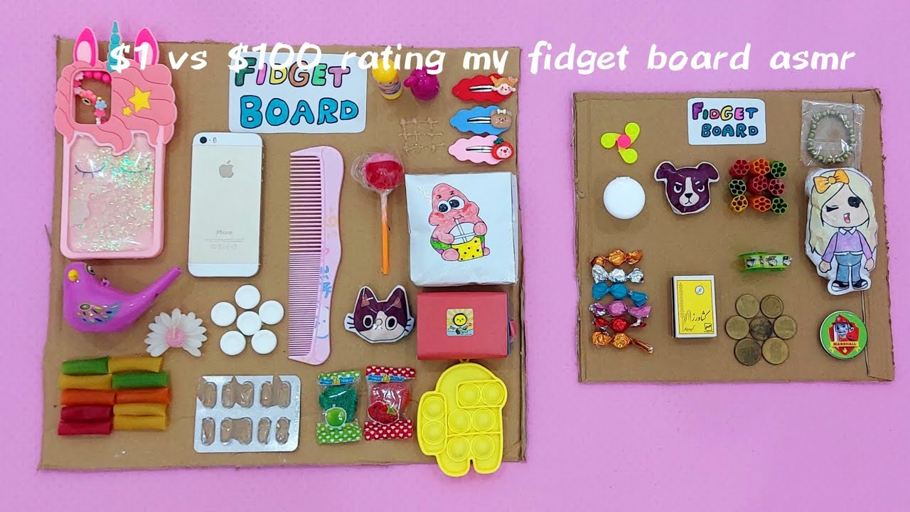 $1 vs $100 rsting my fidget board asmr,#asmr#fidgettoys - YouTube