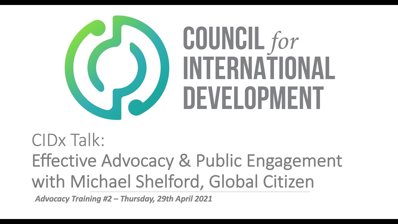 CIDx Talk: Effective Advocacy with Michael Sheldrick - 29th April 2021 ...