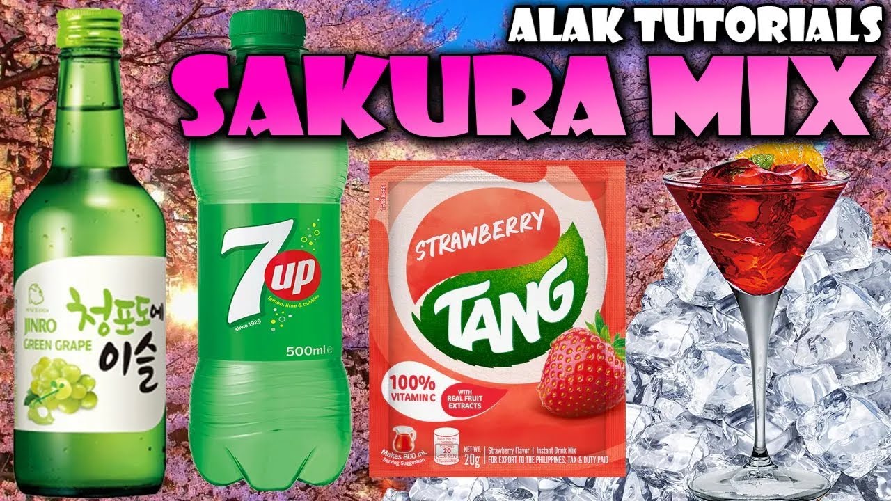 SOJU SAKURA MIX! Strawberry & 7UP Pinoy Cocktail | Alak Tutorials 148 - YouTube