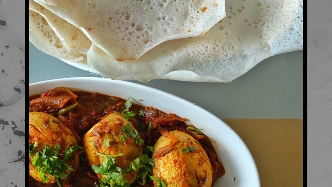 Appam and Kerala Style Mutta Roast ( Egg Roast ) - YouTube