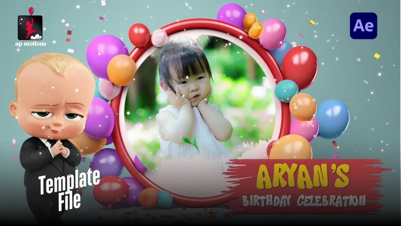Birthday Invitation Video Template | Editable After Effects Project ...