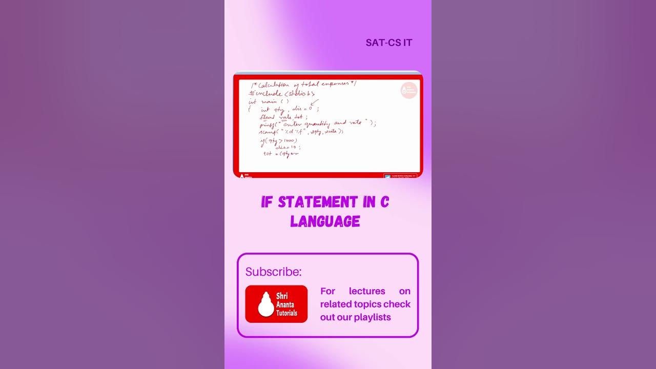 If Statement In C Language With Examples Shorts Computerengineering Cprogramminginhindi Youtube