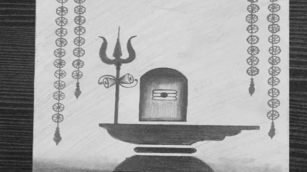 Shiva Lingam Drawing | How To Draw Shiv Lingam easy | ShivLing Drawing ...
