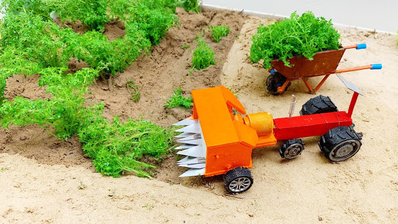 DIY Grass Cutting Machine | Mini tractor | Modern Agricultural | Farm ...