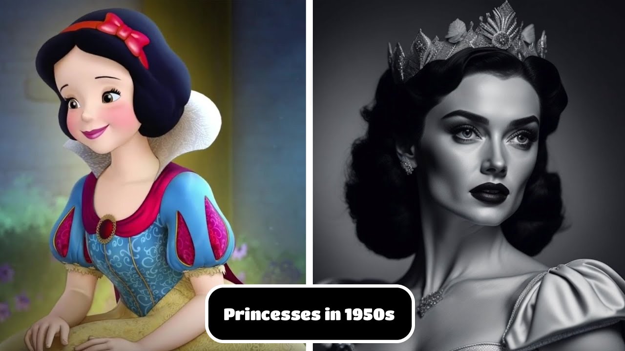 Vintage Hollywood Makeover: Disney Princesses in 1950s Style - YouTube