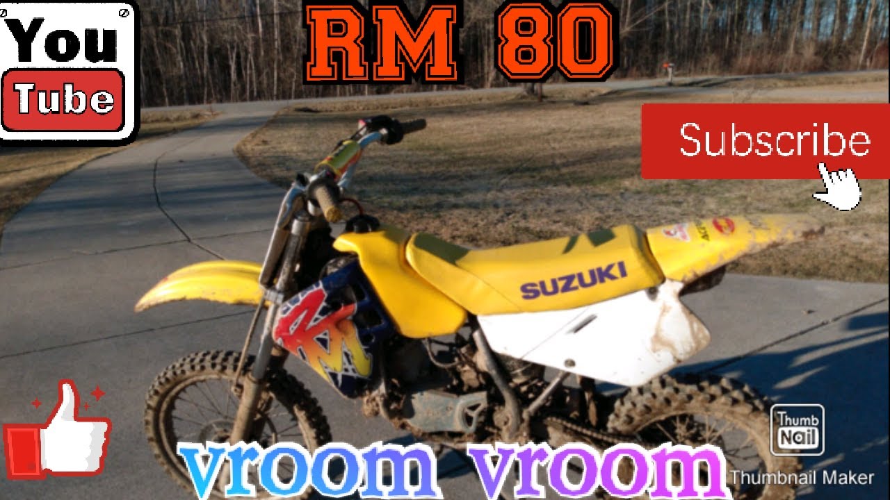 Riding my Suzuki RM80 (dirt bike) - YouTube