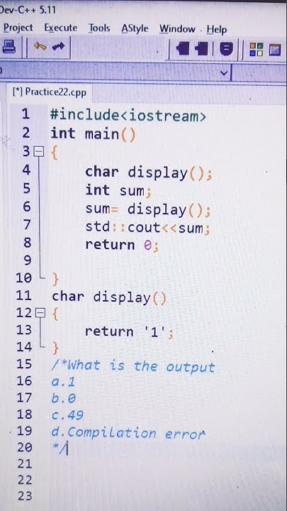 C Practice Questions C Cplusplus Practicequestion Shorts Youtube Ytshorts Youtube 