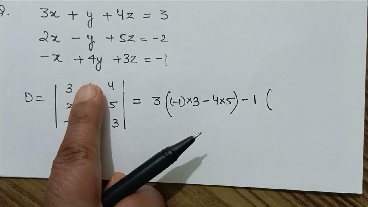 Cramers Rule with example - YouTube