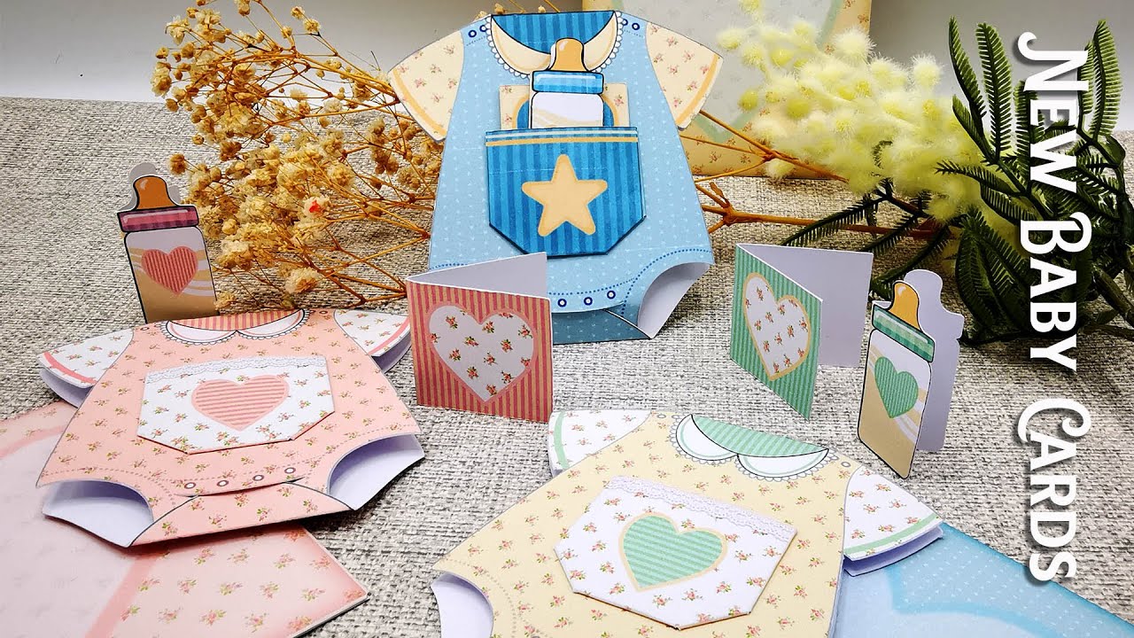 New Baby Card Papercraft Tutorial - YouTube