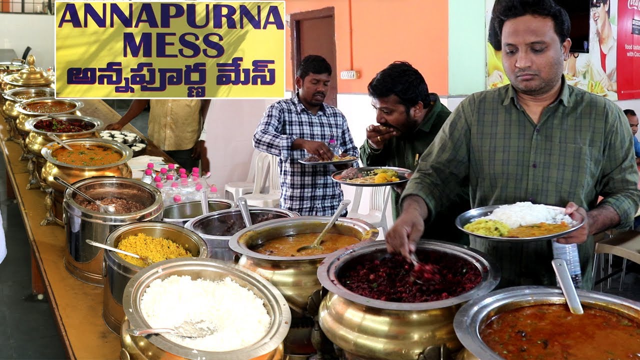 ANNAPURNA MESS @ Madhapur, Hyderabad | Unlimited Meals | Amazing Food ...