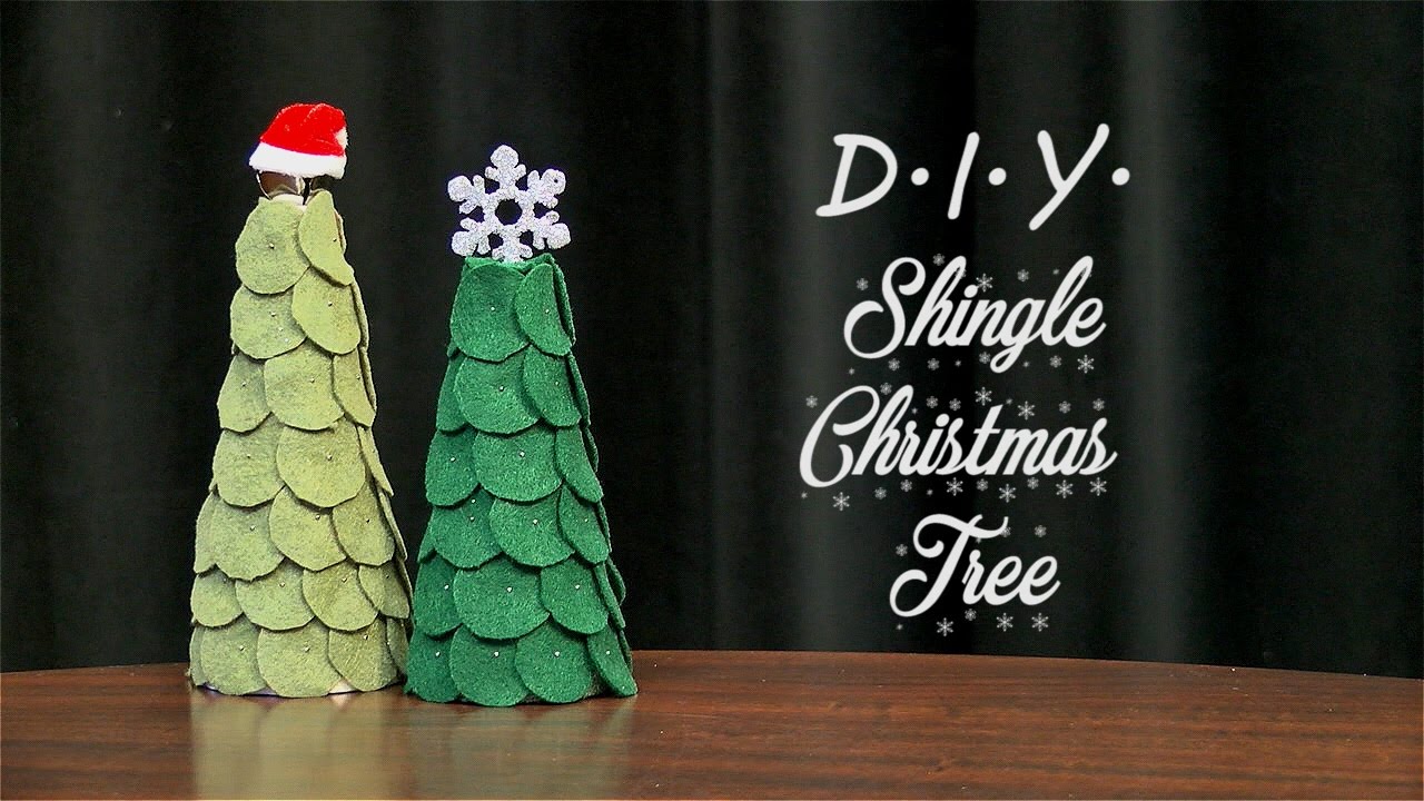 DIY Shingle Christmas Tree Decoration Tutorial - YouTube