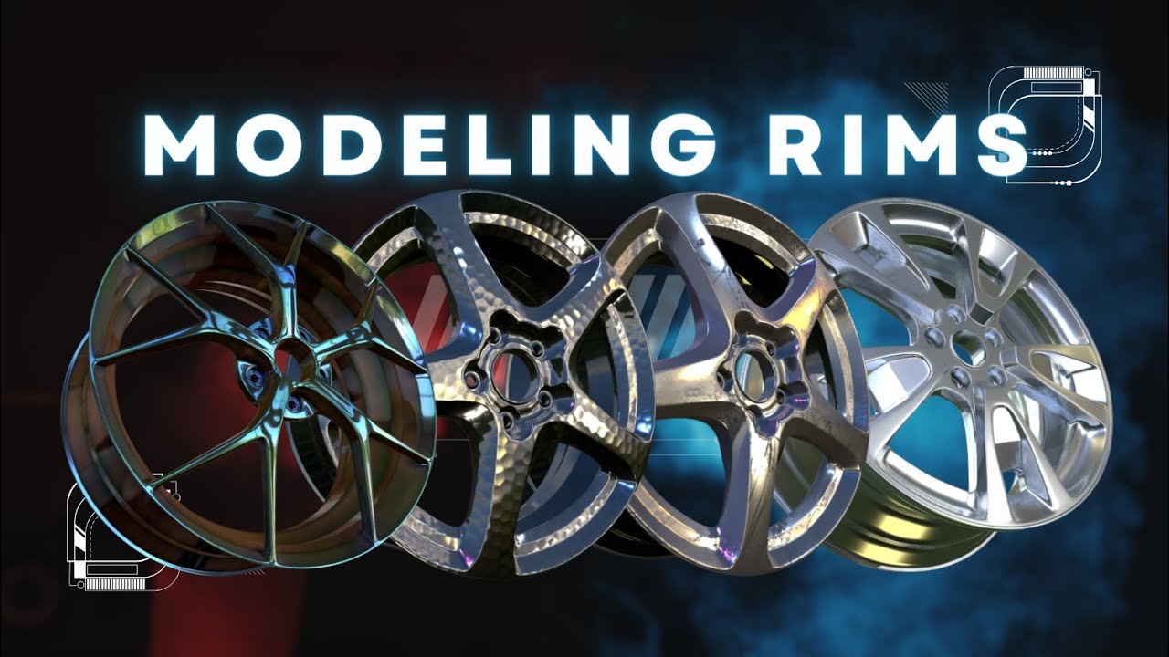 Hard Surface Modeling Showreel - Wheel Rims - YouTube