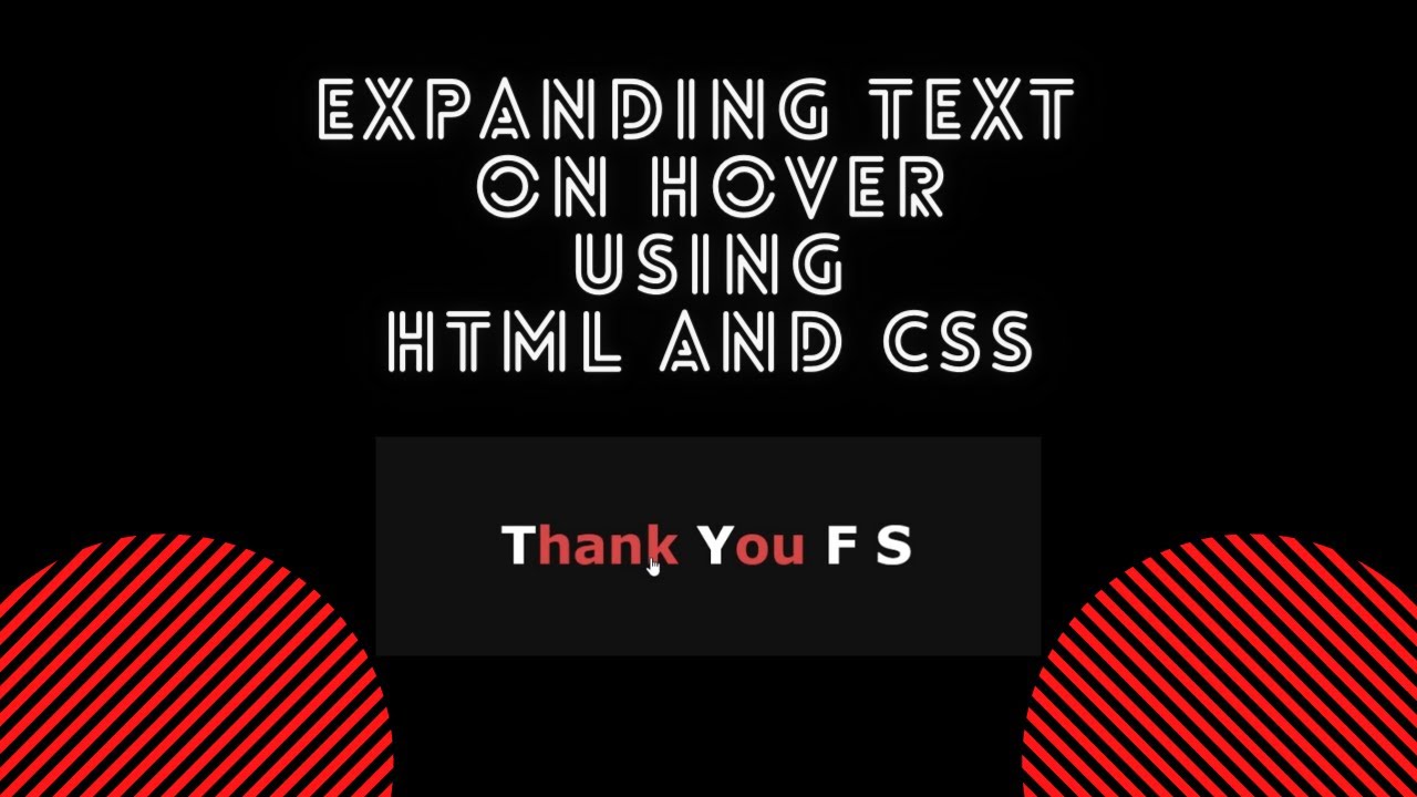 Expanding Text on Hover with Source Code Using HTML and CSS | Tutorial ...