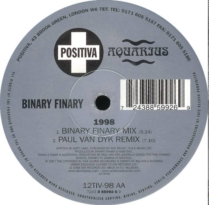 Binary Finary - 1998 (Binary Finary Mix) - YouTube