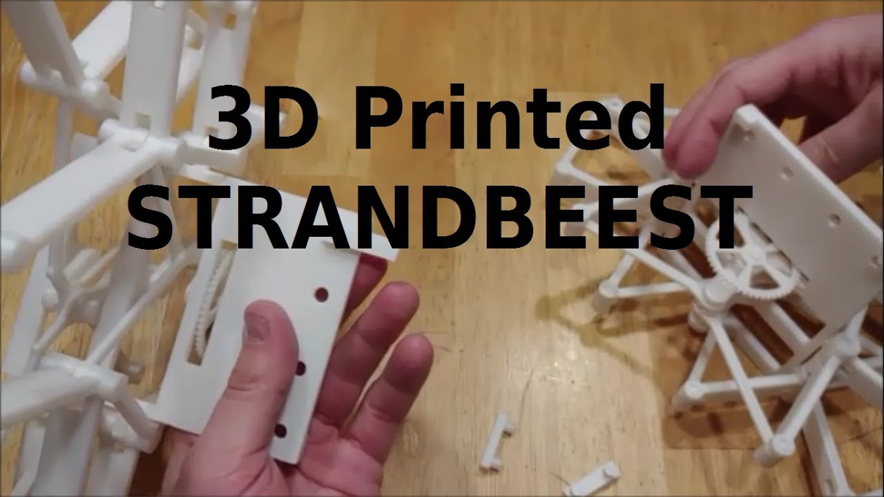 Assembling a 3D printed Strandbeest model - YouTube