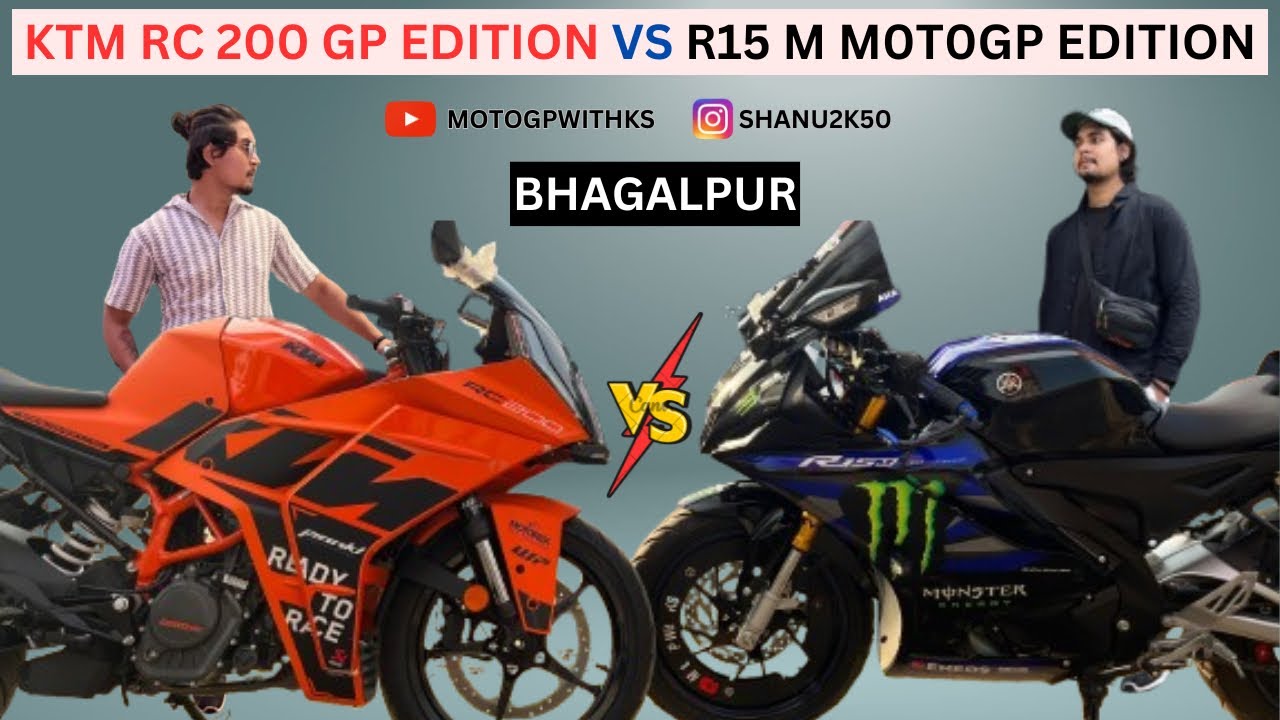 The KTM RC GP EDITION VS The R15 M MotoGP EDITION | KTM RC 200 VS R15 M ...