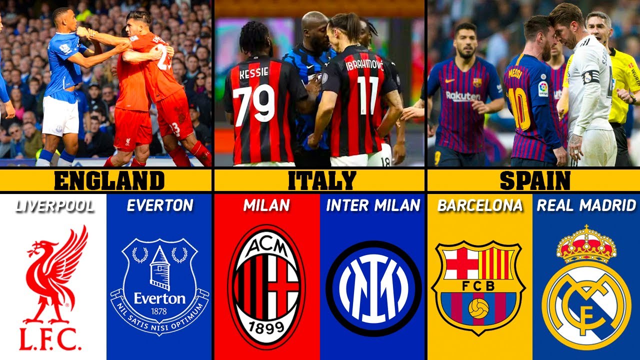 TOP 20 GREATEST DERBIES AND RIVALRIES IN WORLD FOOTBALL - YouTube