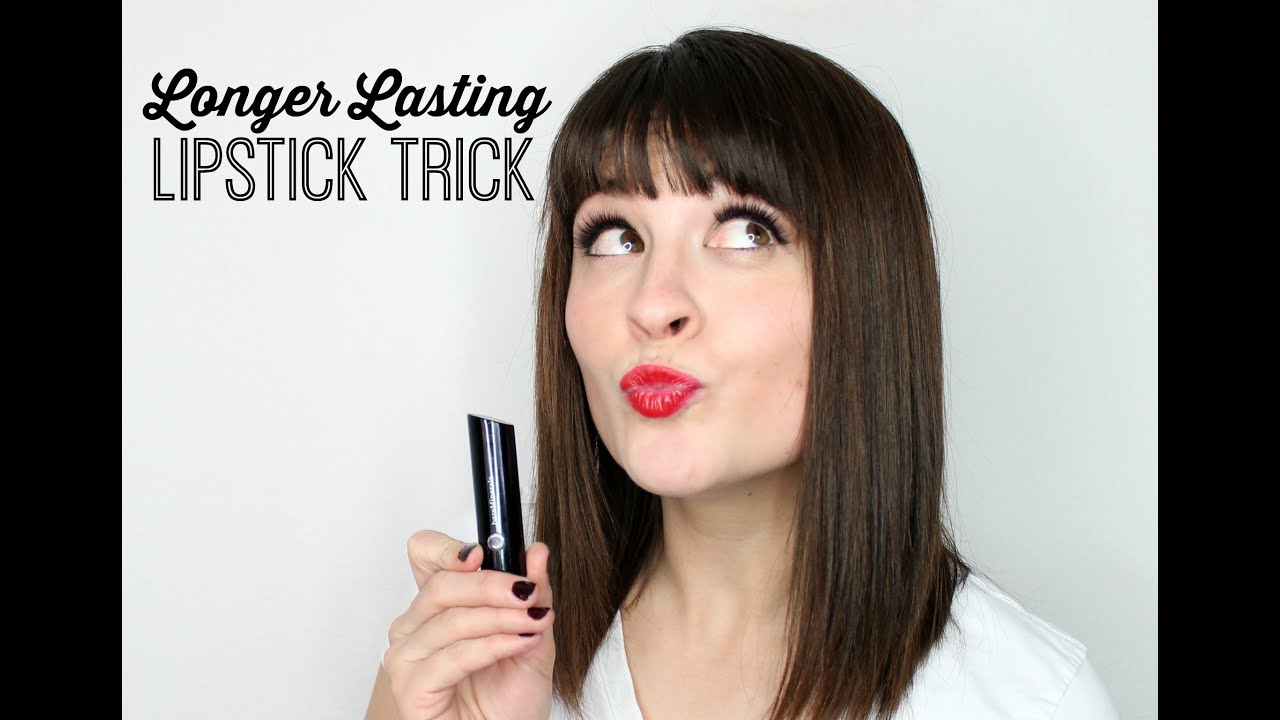 Longer Lasting Lipstick Trick - YouTube