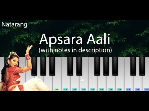 Apsara Aali (Natarang) | Easy Piano Tutorial with Notes | Perfect Piano ...